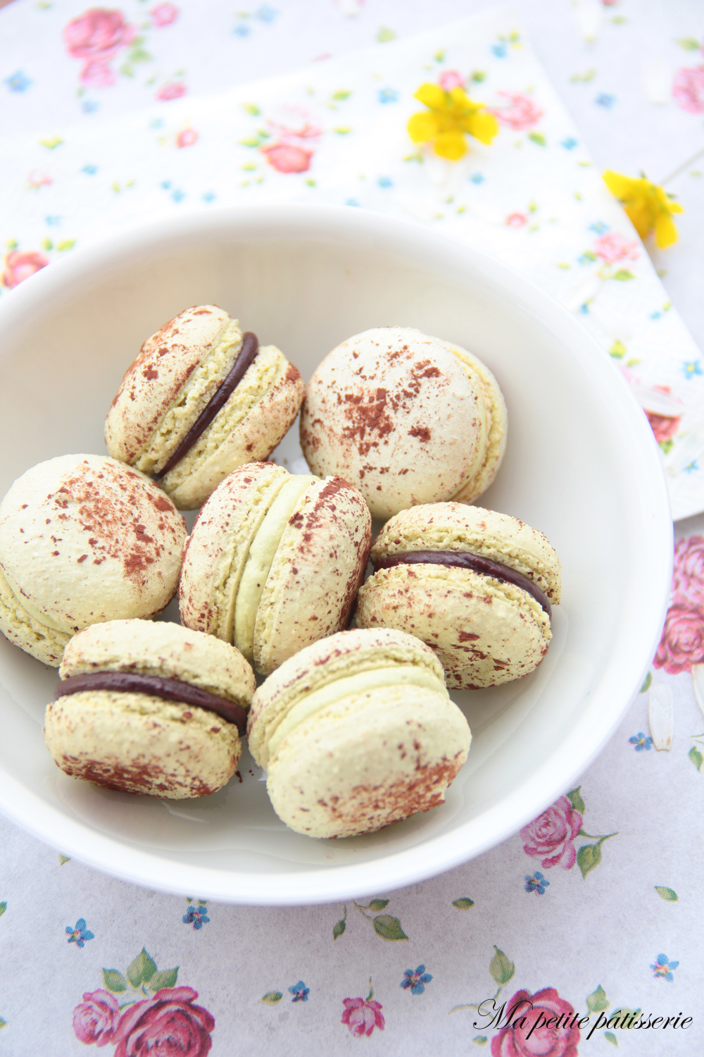 Ma petite patisserie: Macarons de té matcha y cacao ¡Nueva receta!