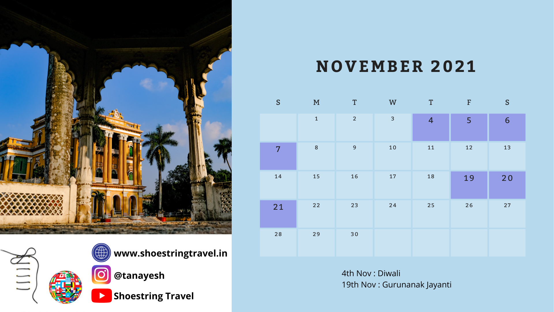 Long Weekend Holiday Planner 2021 : Calendar & Travel Planner ...