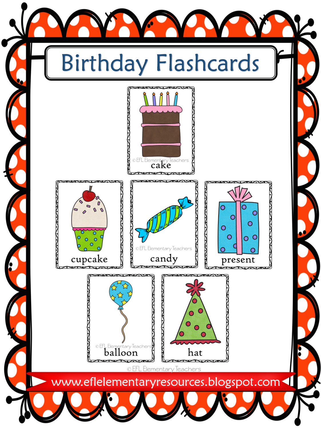 EFL Elementary Teachers: Birthday Unit Resources for Elementary ELL