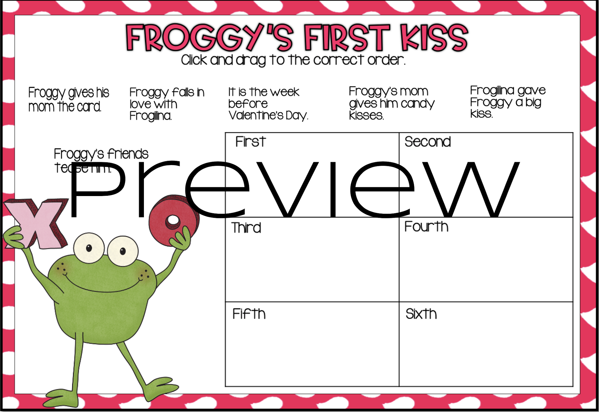 1st Grade Hip Hip Hooray!: Froggy's First Kiss...A Literary Companion