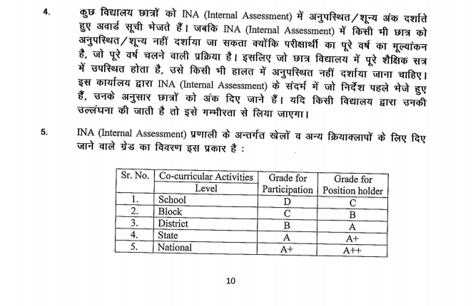 BSEH: INA (CCE) Marks GRADING Rules and Marks Calculation Guidelines ...