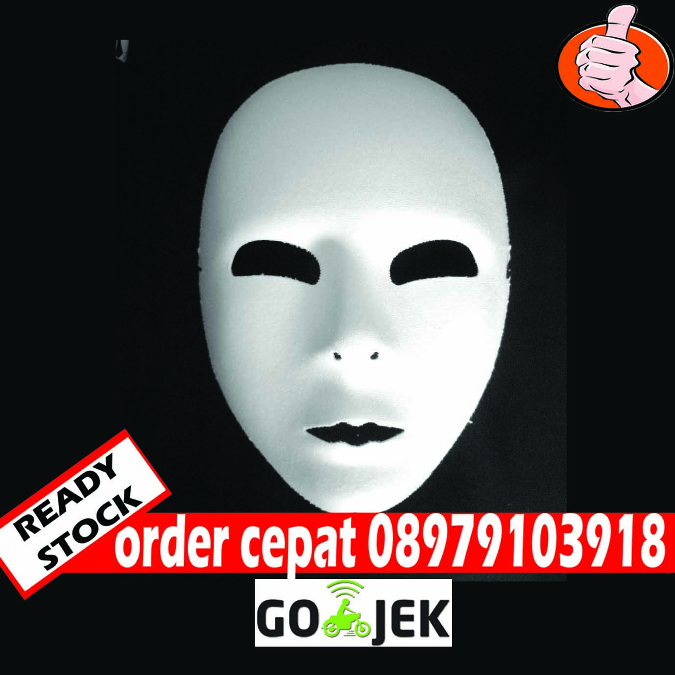 JUAL TOPEG POLOS TOPENG LUKIS TOPENG PUTIH MURAH JAKARTA