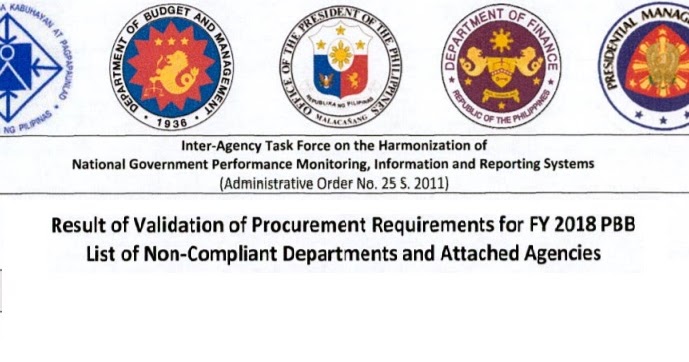 Final List of Non-compliant agencies for FY 2018 PBB - Deped Tambayan