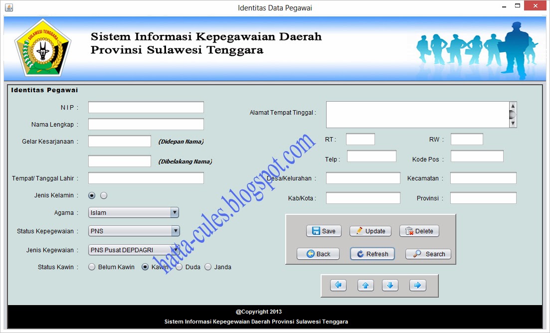 Ruang Inspirasi: Interface Sistem Informasi Data Kepegawaian