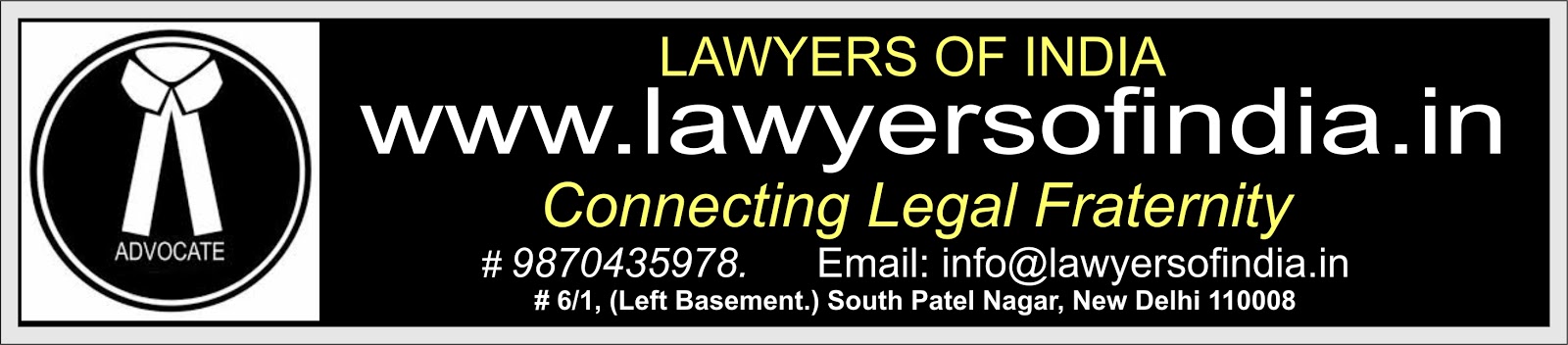 Join Lawyers Of India web portal at www.lawyersofindia.in Join Lawyers Of India web portal at www.lawyersofindia.in