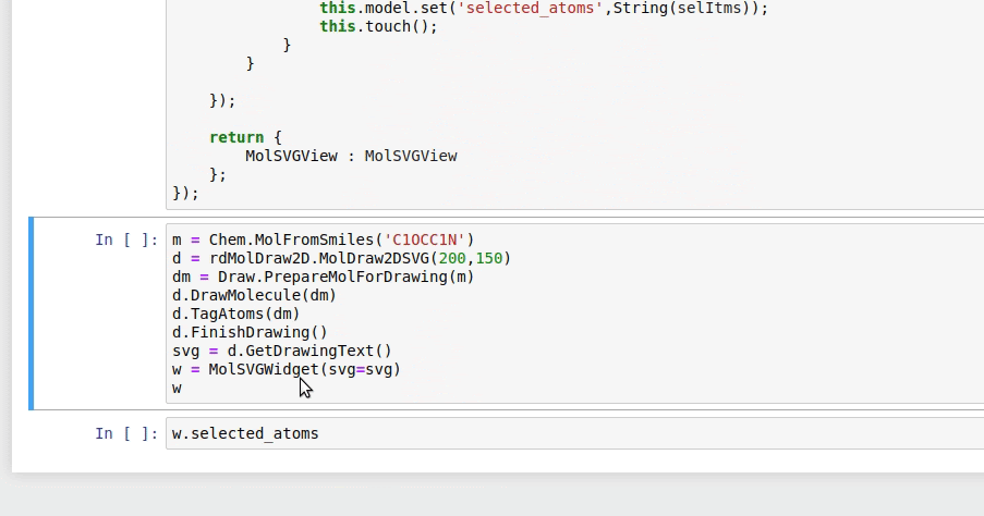 Rdkit An Interactive Rdkit Widget For Jupyter A First Pass