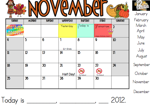 You're So Sharp!: Smartboard Calendar