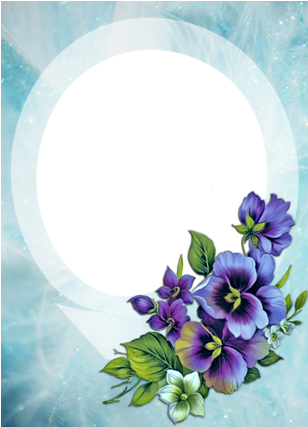 Oval Blue Frame | Free Photoshop Frames