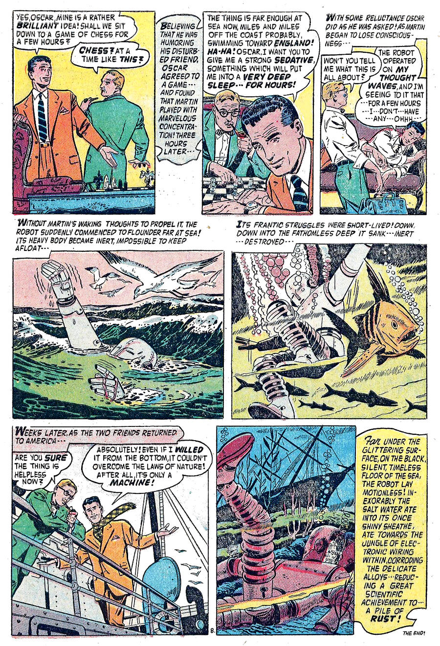 Pappy's Golden Age Comics Blogzine: Number 2089: The robot with AI and ESP