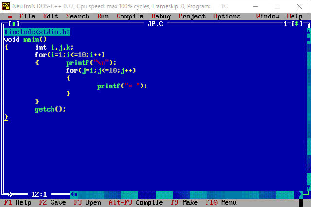 CodersRock: C# Program To display the pyramid of stars(reverse triangle)