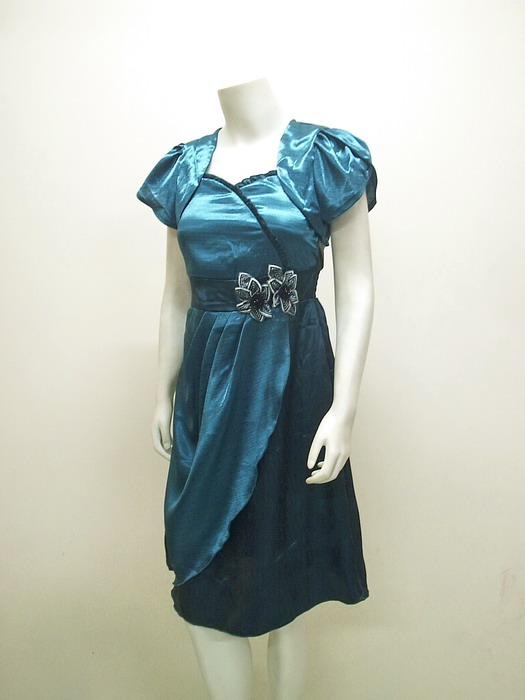 Ladies Pretty Simple Gaun Pesta Satin Import | LC-3517-HjuTsc ~ Gaun Pesta