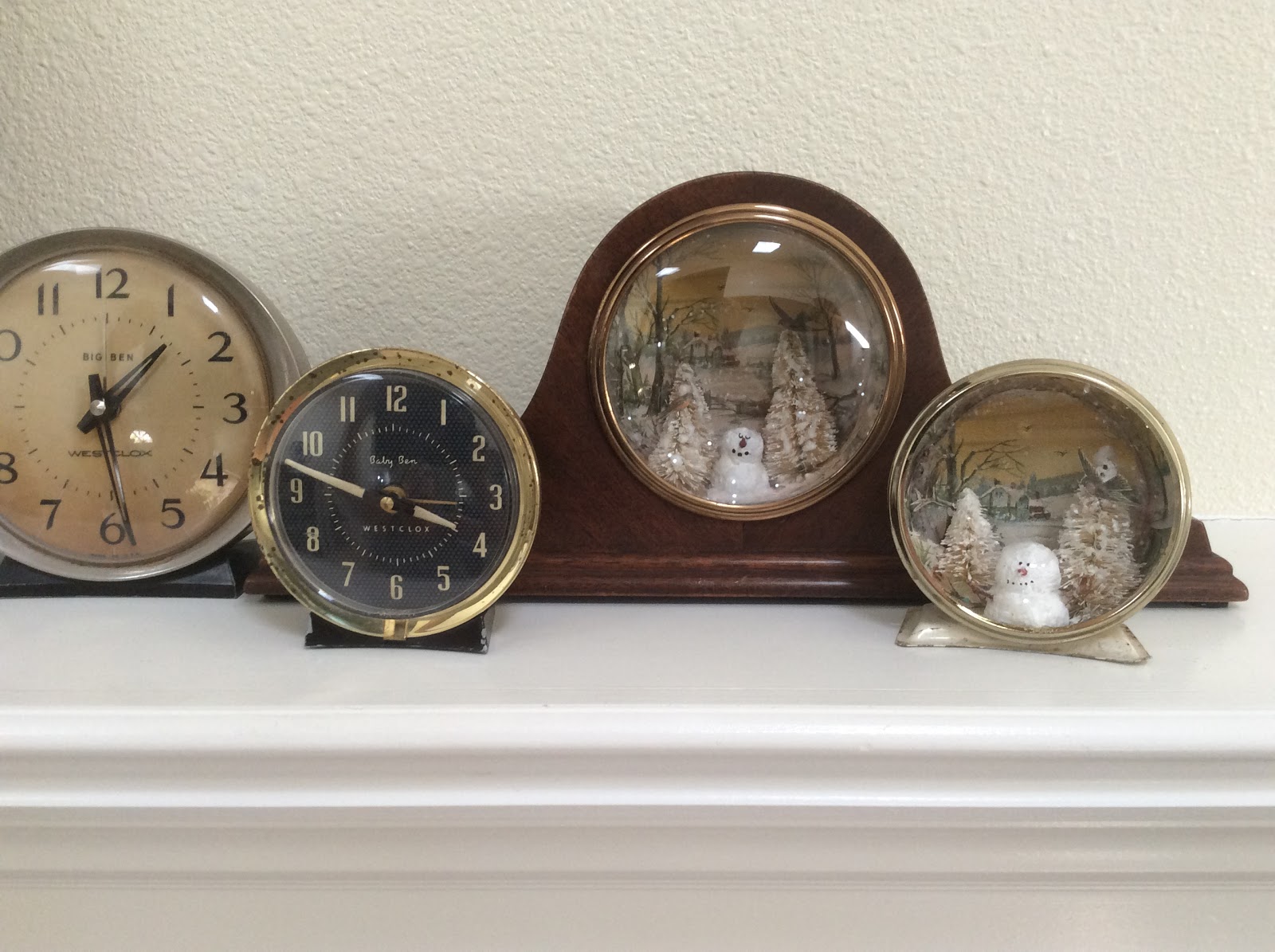 Fresh Vintage by Lisa S: Winter Snow Scene in Repurposed Clock