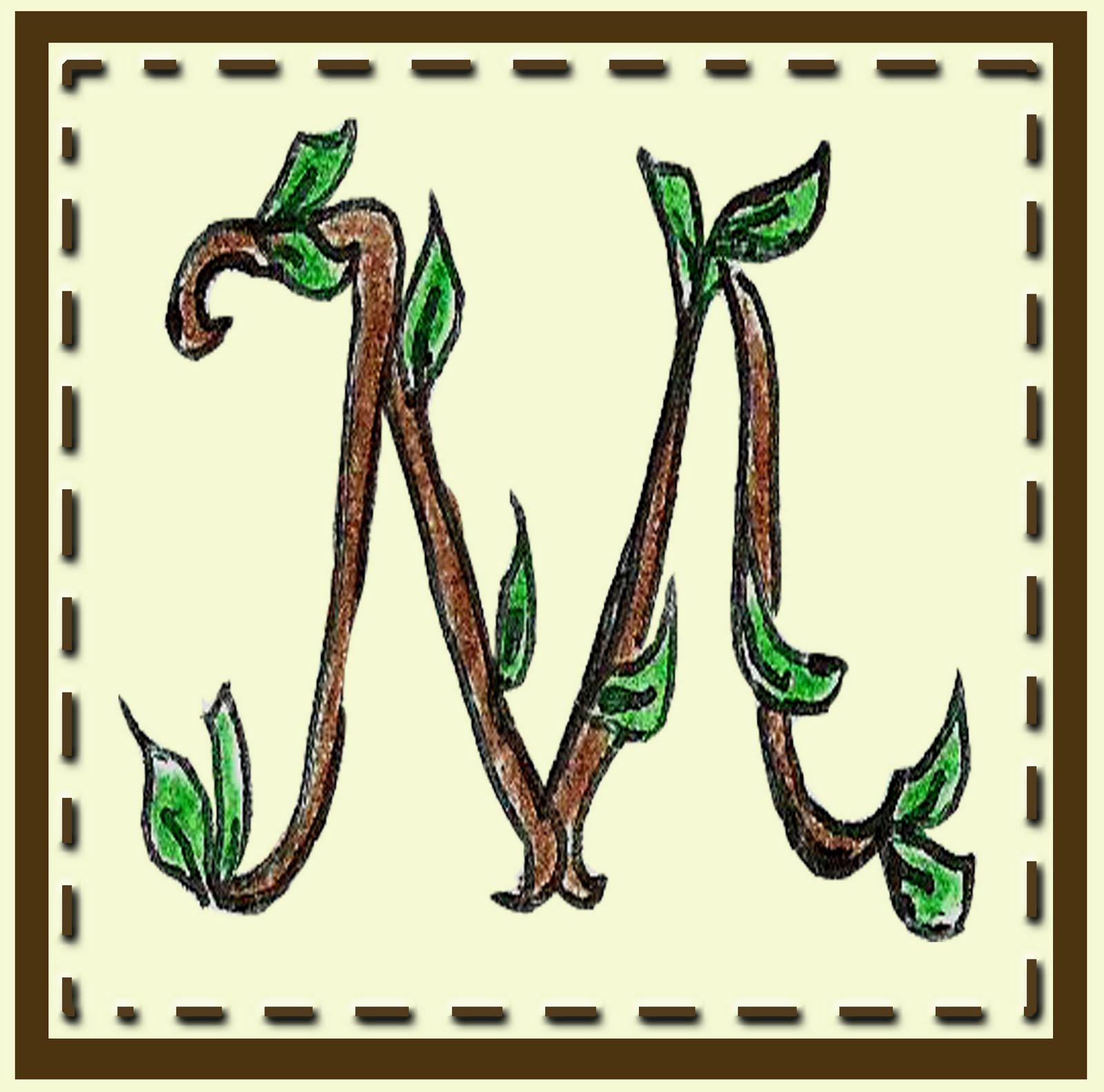 GRANNY ENCHANTED'S BLOG: "Twigs and Leaves" Free Scrapbook Alphabet ...