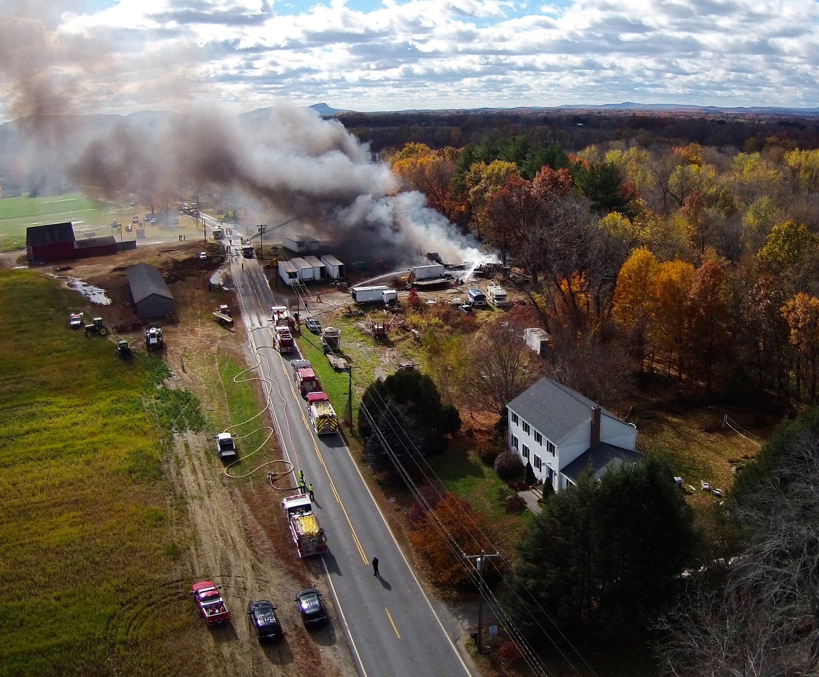 Only in The Republic of Amherst: Sunderland Barn Fire