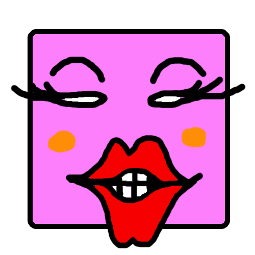 Cartoon party: Square face