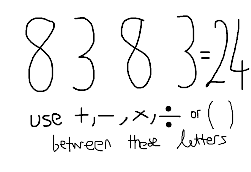 Puzzles and Figures: 8, 3, 8, 3