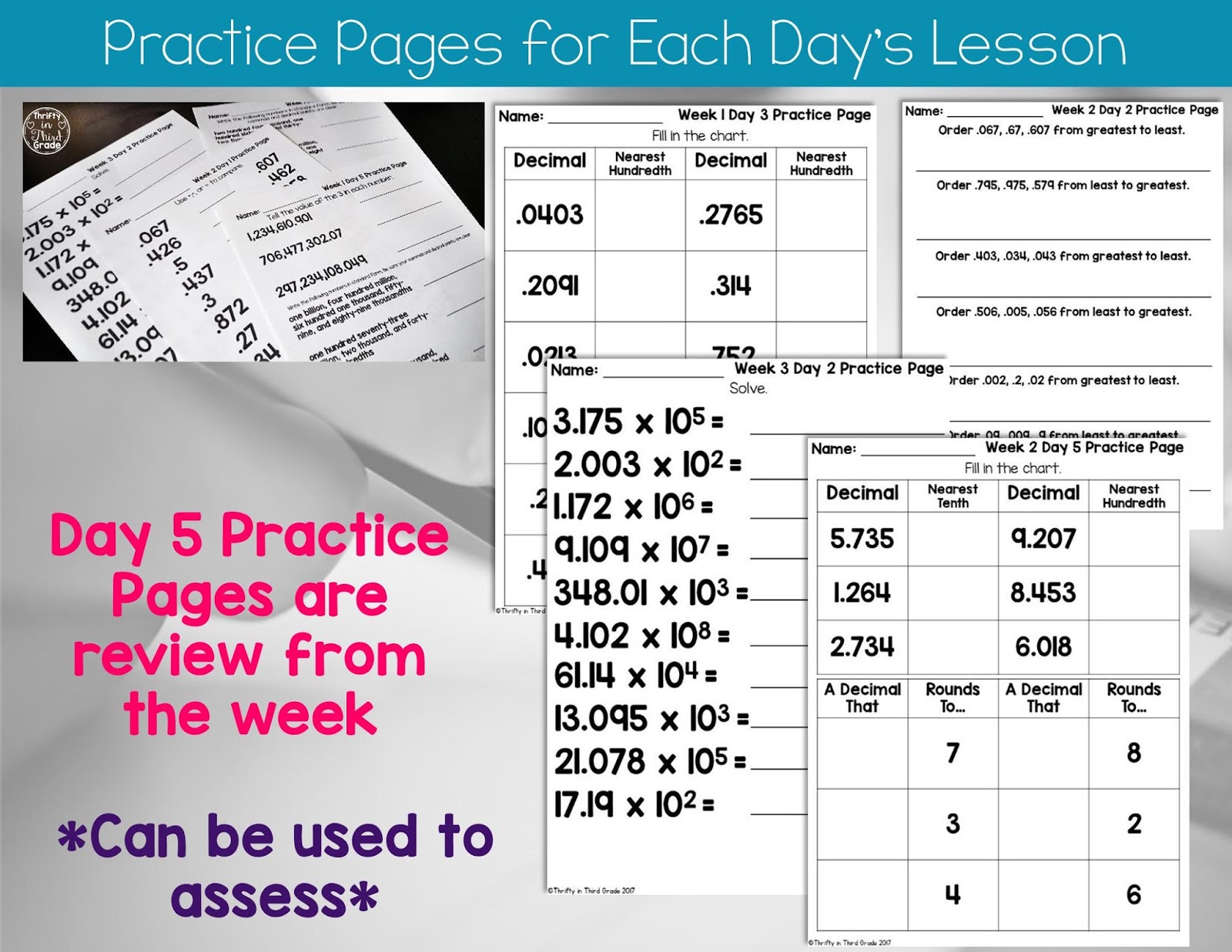 5th Grade Guided Math - Thrifty in Third Grade
