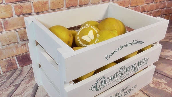 Caja de fruta reciclando cartón | Manualidades