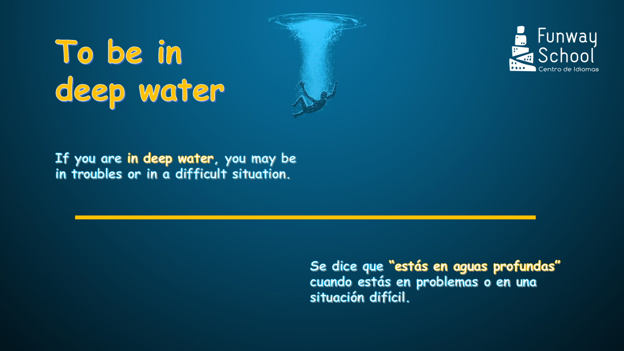 Estantes en el aula: Idioms (XVII): "To be in deep water"