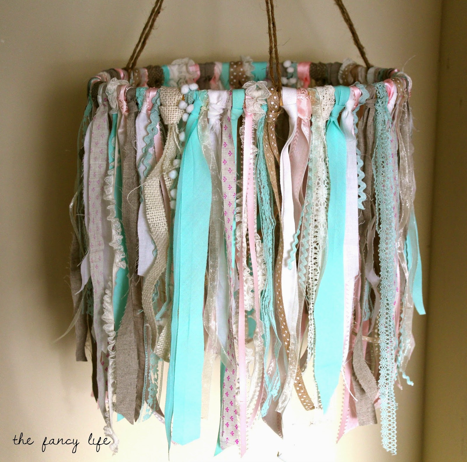 Fabric, Lace & Ribbon Baby Mobile