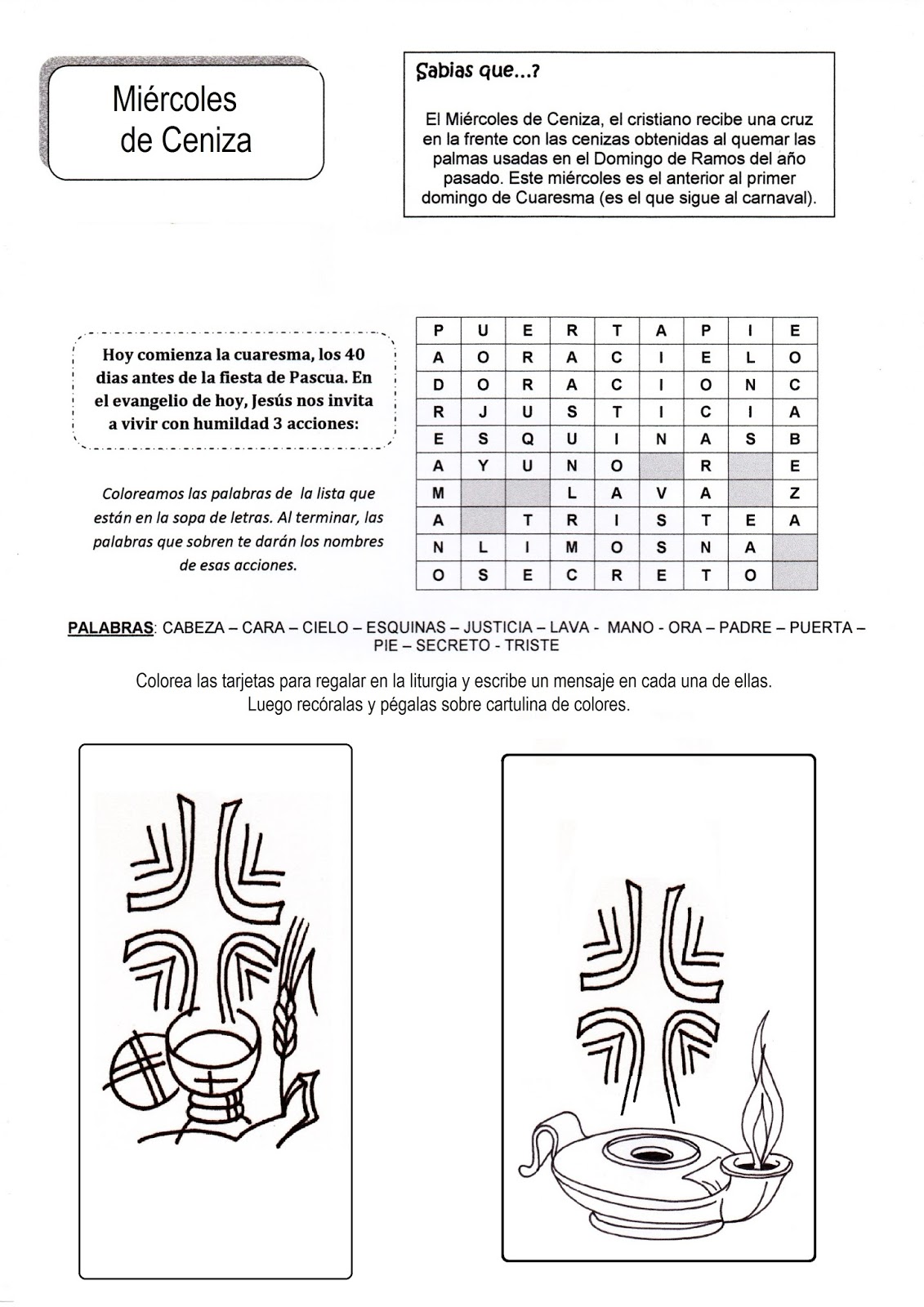 Educar con Jesús: Miércoles de ceniza divertido Educar con Jesús: Miércoles de ceniza divertido