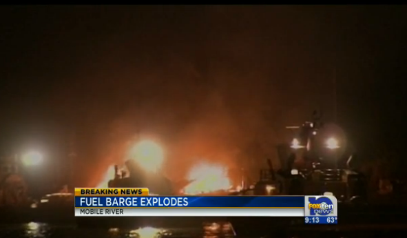 Empty Gas Barge Explode on Mobile bay 3 in critical condition ~ MARINE ...