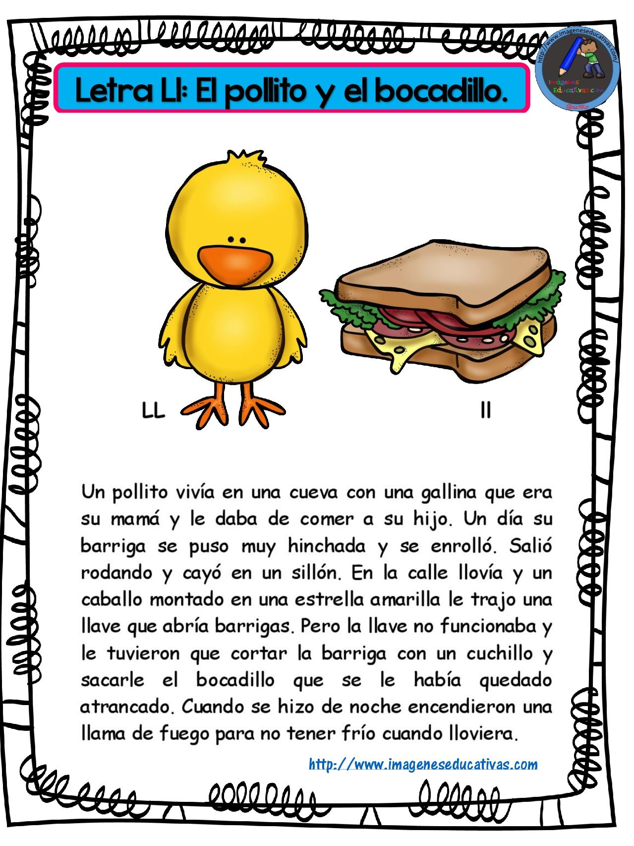 Cuentos El pollito y el bocadillo
