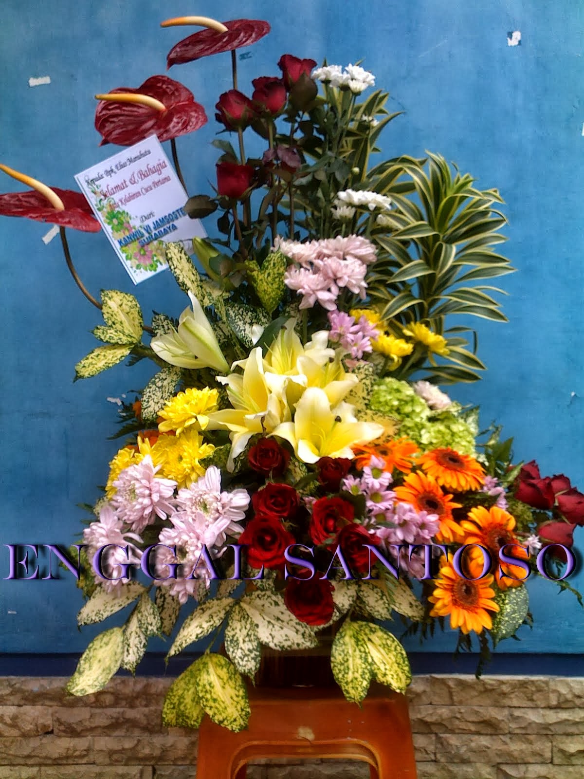 toko bunga sidoarjo || 083830090041: rangkaian bunga meja ( bouquet )