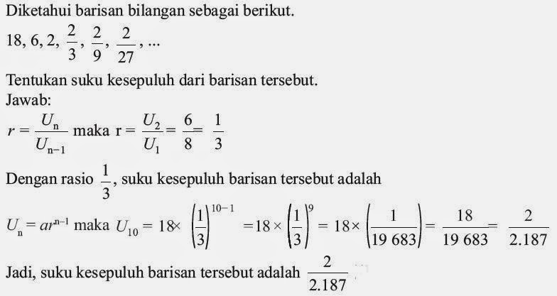 Pengertian Barisan dan Deret Geometri Beserta Rumus dan Contoh Soal ...