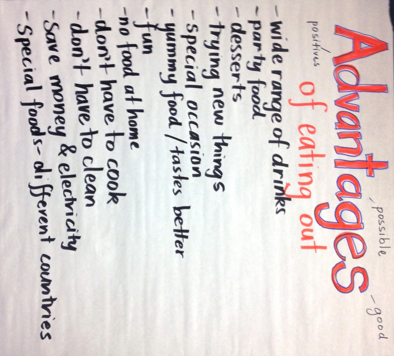 Eating Out - Science and Technology: Lesson 3 - The Advantages and ...