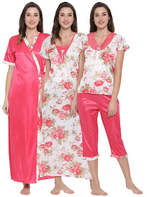Best 50 satin nighty combo sets | Top Most Best Selling Product Collection