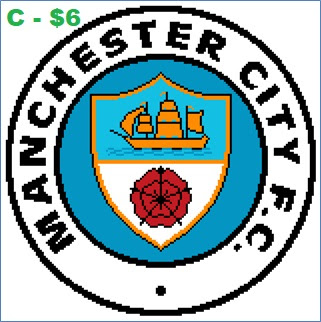 EASY PATTERNS: Manchester City FC cross-stitch pattern