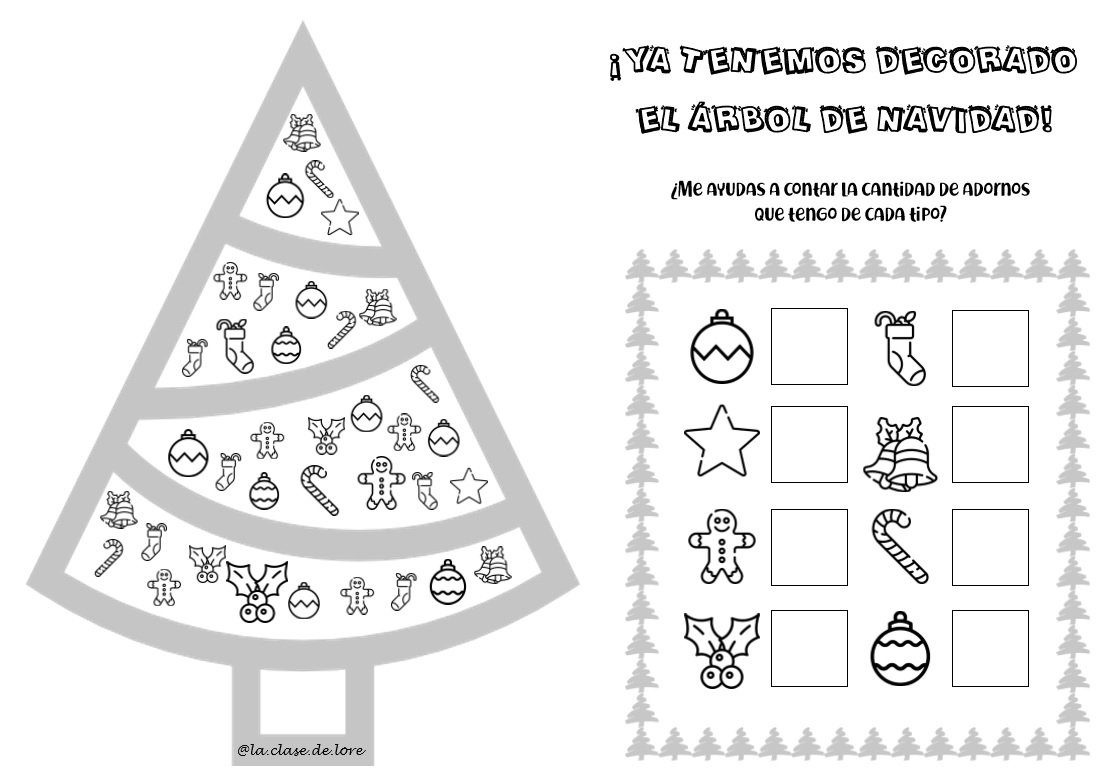 La clase de Lore: ÁRBOLES DE NAVIDAD