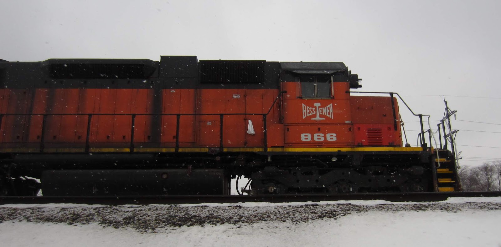 Chicago Trainspotting. SD38-3 (SD38AC) Bessemer Lake Erie 866