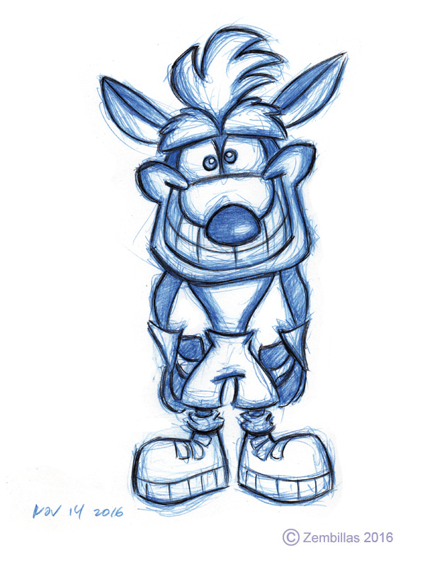 Charles Zembillas: Felt like drawing Crash some more