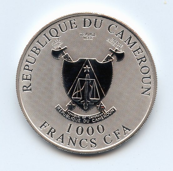CAMEROON 1000 Francs SILVER COIN - THE SHROUD OF TURIN - 2010 issue ...
