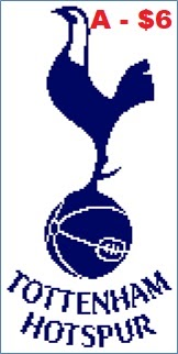EASY PATTERNS: Tottenham Hotspur FC cross-stitch pattern