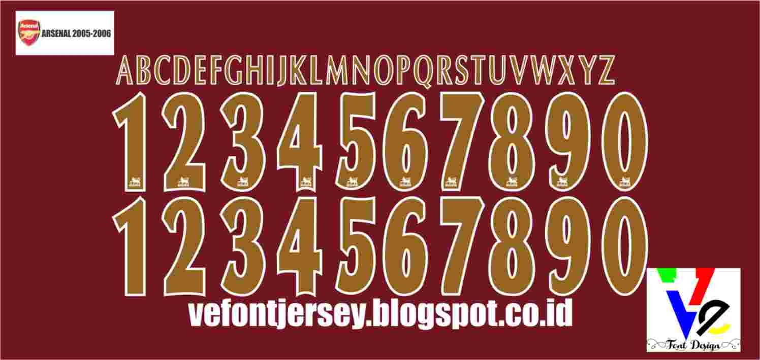 FONT ARSENAL 2005-2006 ~ font football and design