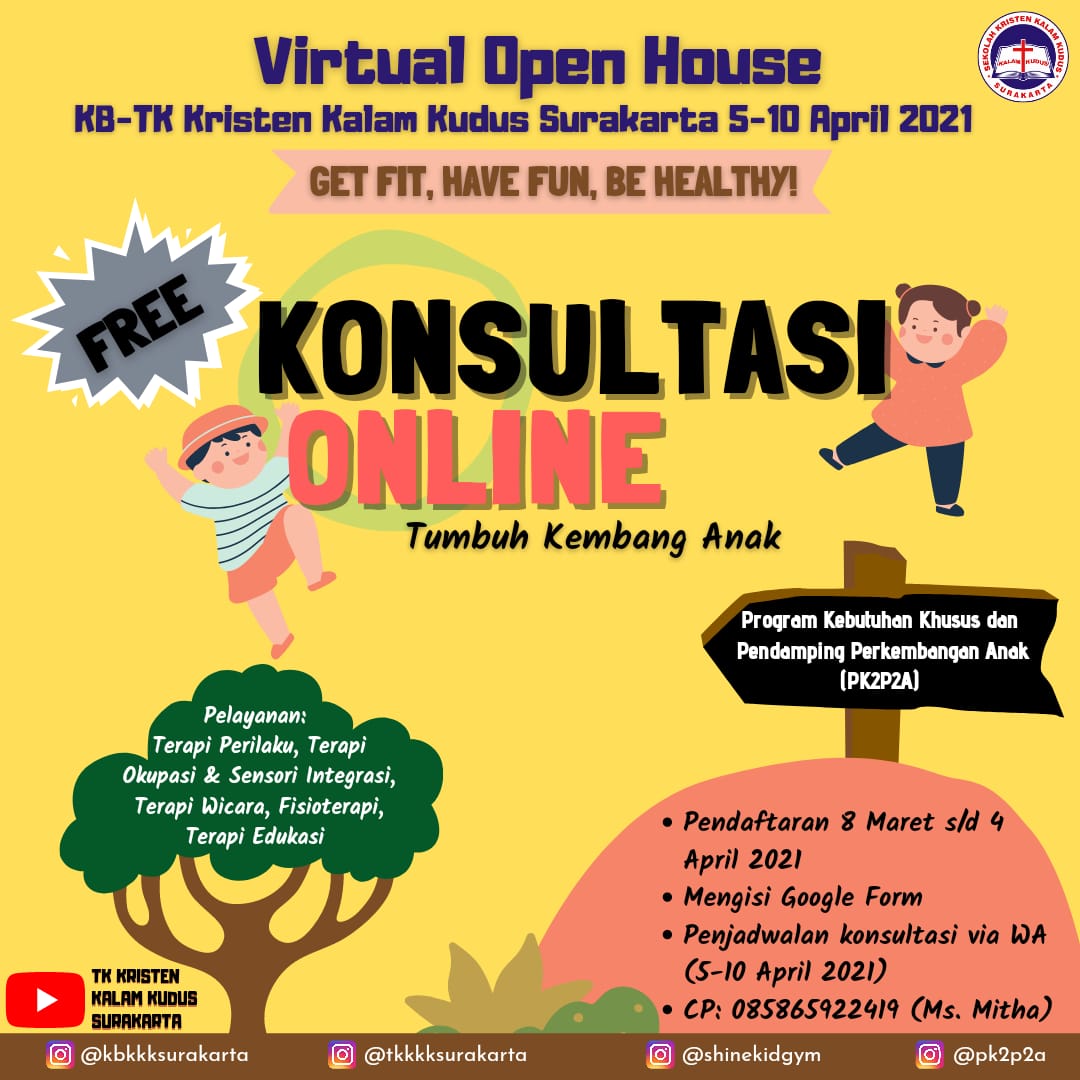 Konsultasi Online Tumbuh Kembang Anak di Open House TB-TK - Sekolah ...