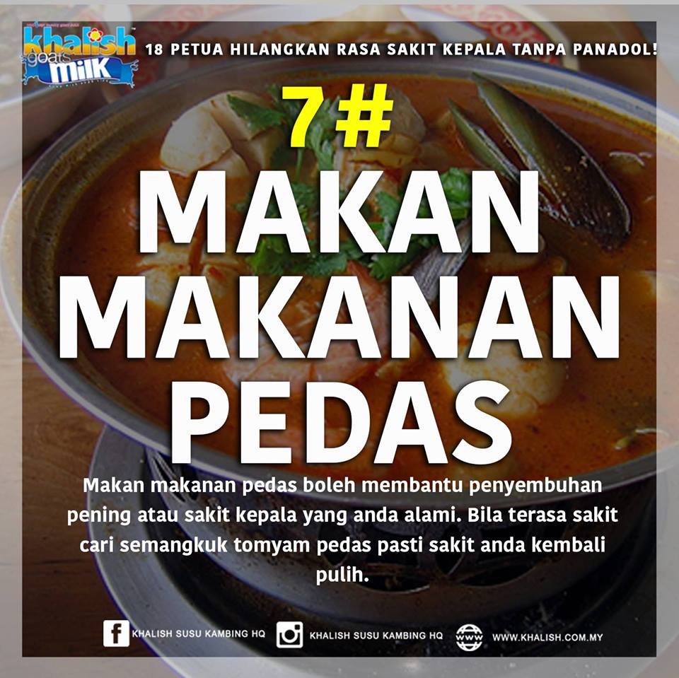 PETUA HILANGKAN SAKIT KEPALA TANPA PANADOL! BOLEH CUBA!
