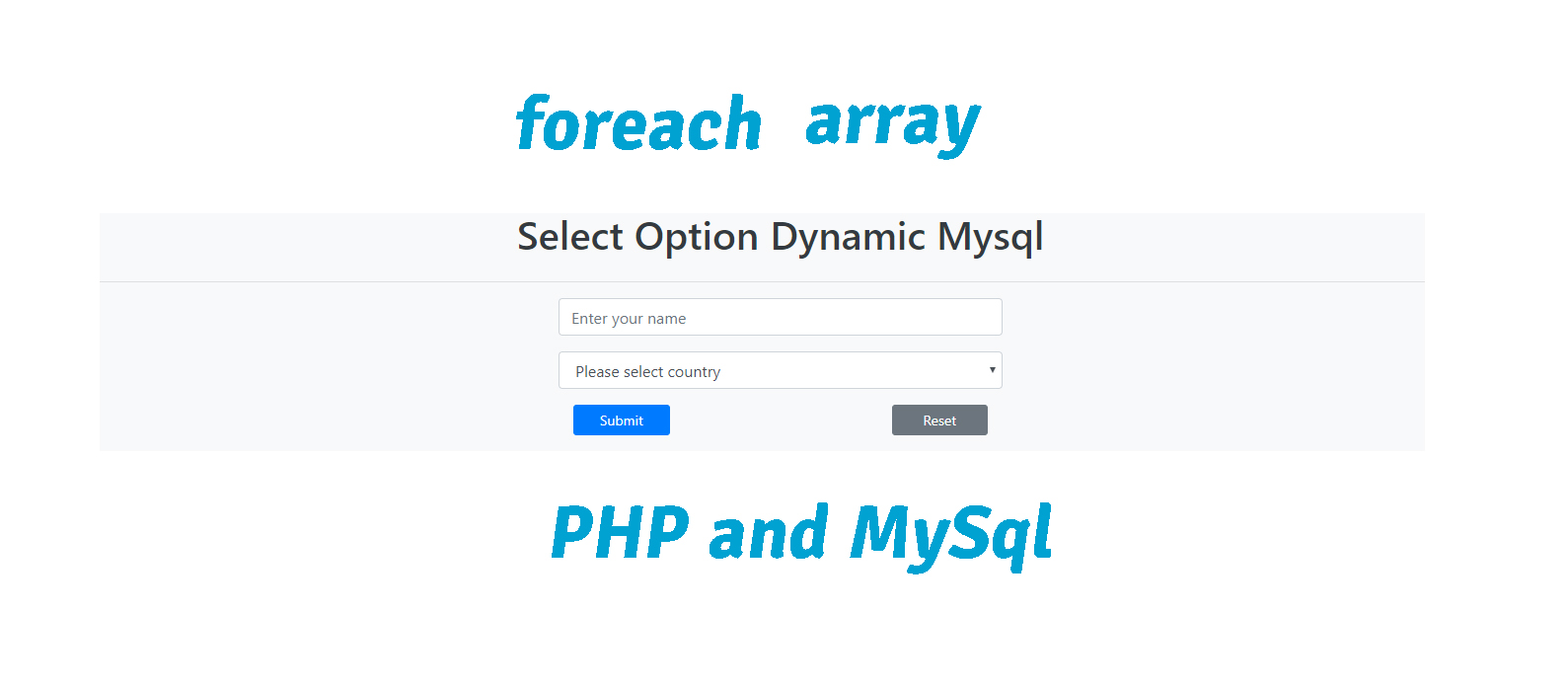 Select Option Dynamic Using PHP Mysql