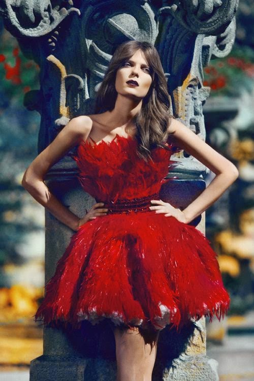 Street fashion edgy red dress | Luvtolook | Virtual Styling