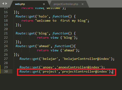 Cara Membuat Controller pada laravel - kecebongtamfan.blogspot.com
