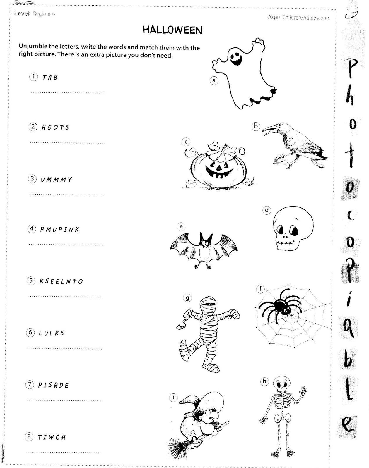 Halloween: Vocabulary