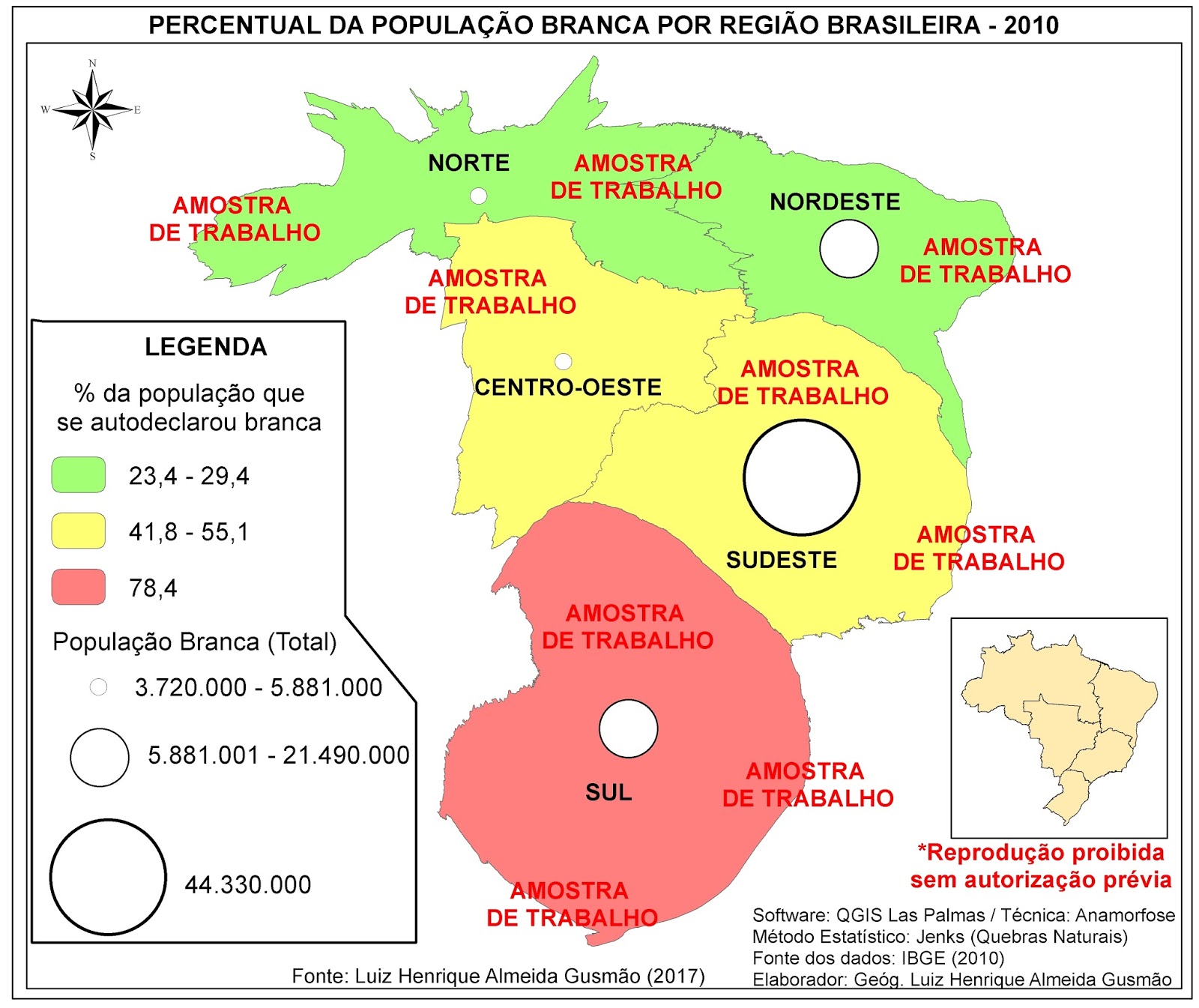 Geografia e Cartografia Digital: Distribuição espacial dos brancos no ...
