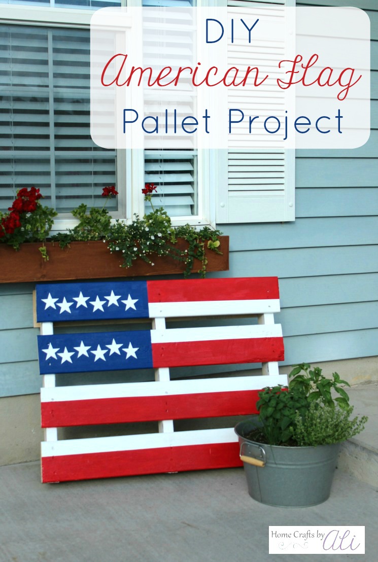 DIY American Flag Pallet Project - Home Crafts by Ali