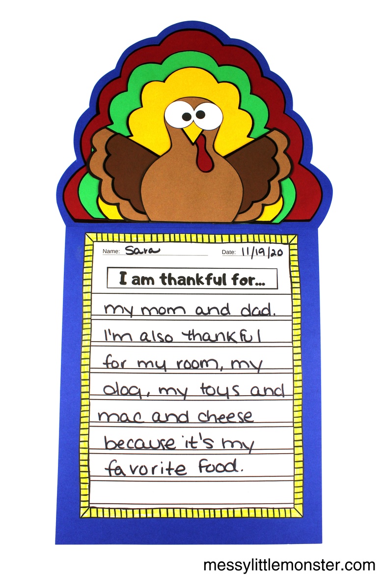 Turkey Writing Paper Printables