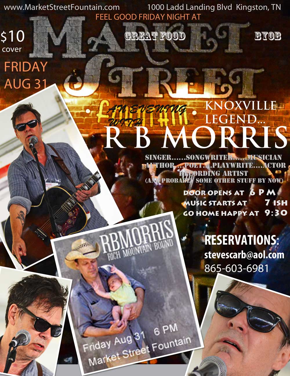 R B Morris Friday Aug 31 at Market Street Fountain | RoaneViews