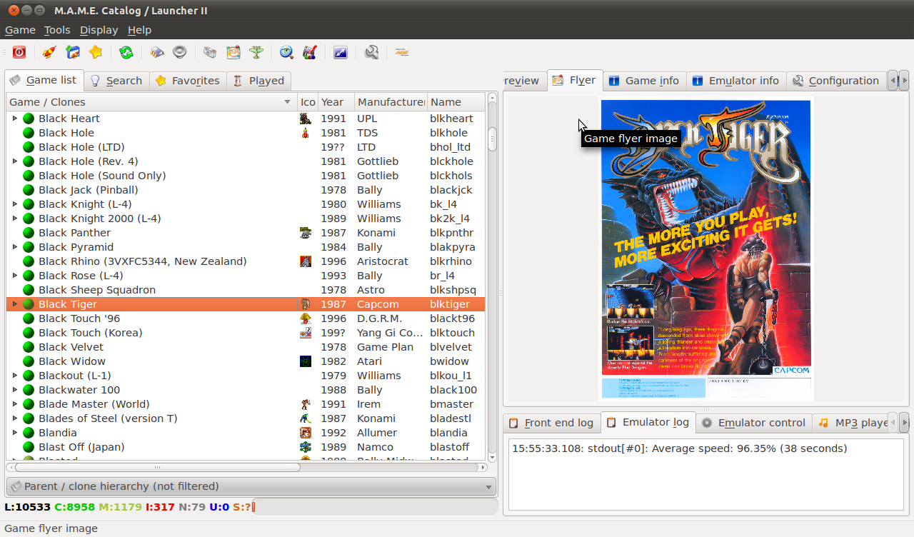 A source full of secrets: QMC2, a graphical user interface for mame