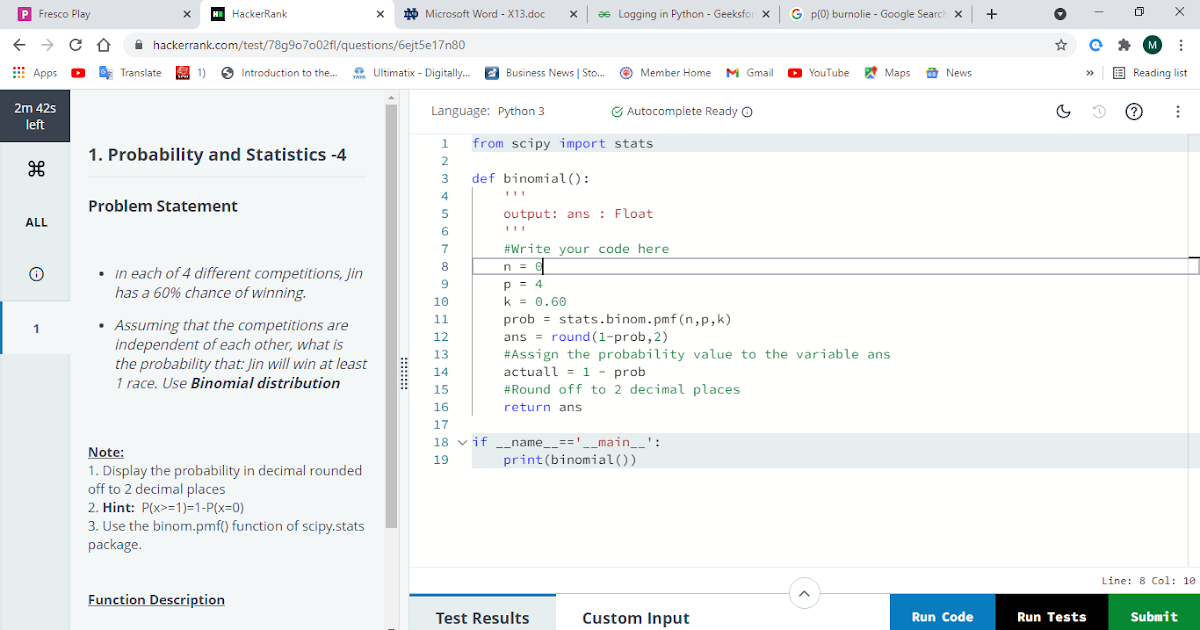 TechFreak Tej: Python - Mutually Exclusive Events - Probability and ...
